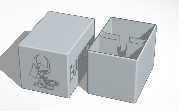 3D design Munchkin card game box - Tinkercad