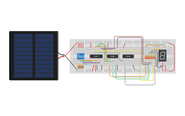 Circuit design Display de 7 segmentos de ánodo común - Tinkercad