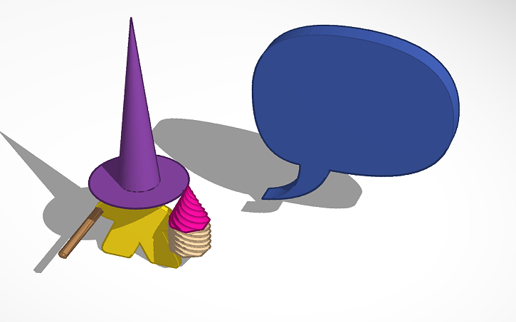 3D design the awkward witch - Tinkercad