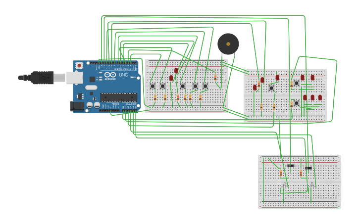 Circuit design CodeParade BusyBox - Tinkercad