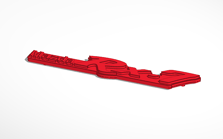 3D design Mazda RX7 Emblem [79-82] [MSKU 8871-51-721] - Tinkercad