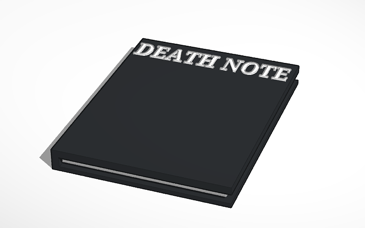 3D design Death Note - Tinkercad