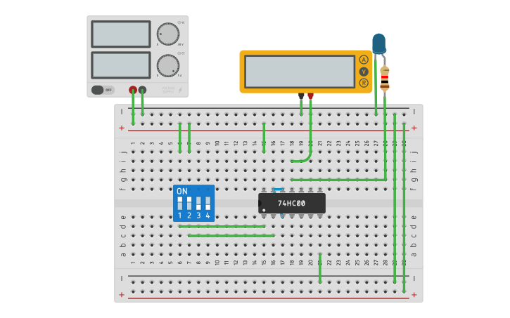Circuit design 3_6_AND Gate Using NAND Gate | Tinkercad