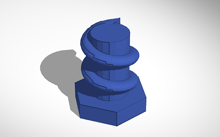 3D design screw - Tinkercad