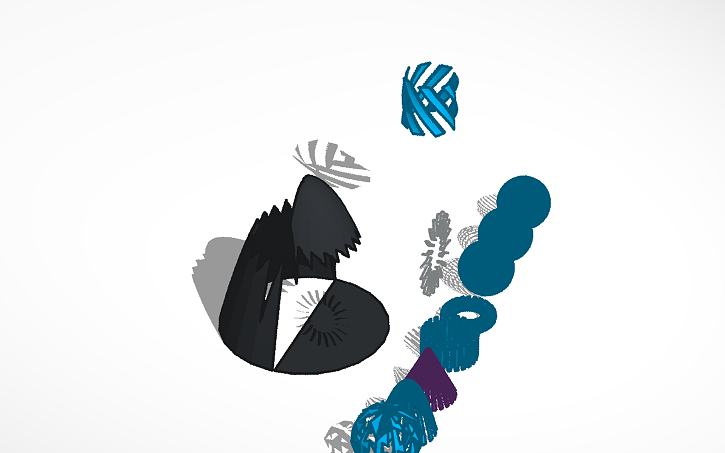 3D design Random Glitchy holed shapes | Tinkercad