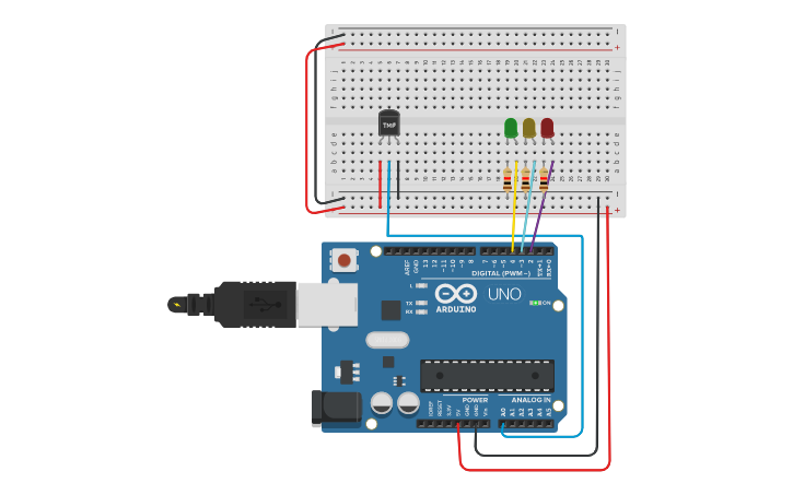 Circuit Design Tmp 36 Temperature Sensor With Arduino In Tinkercad