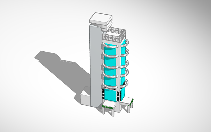 3D design MCB Bank (building structure) - Tinkercad