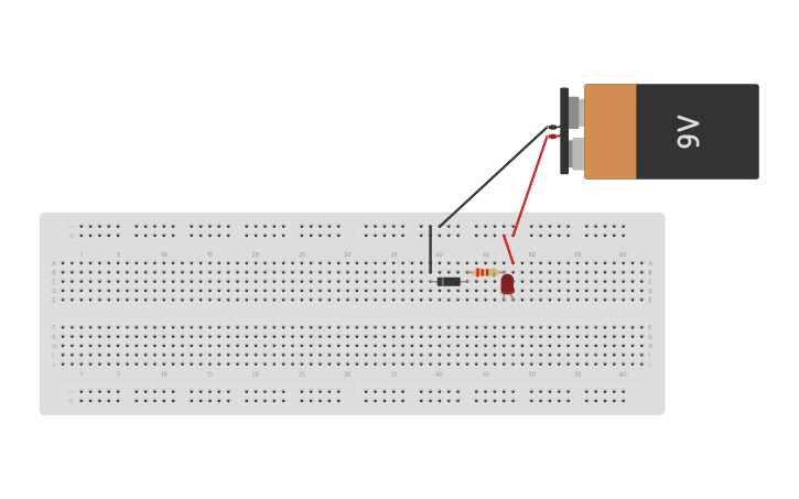 Circuit design Diode - Tinkercad