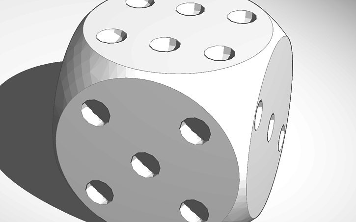 3D design trick die - Tinkercad