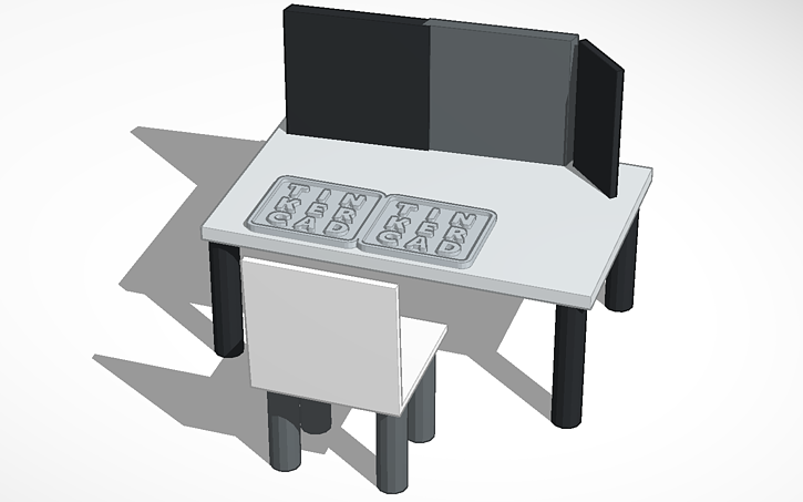 3D design UNITY desk | Tinkercad