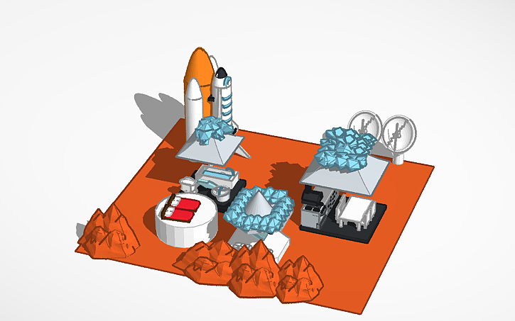 3D design Habitat en Marte - Tinkercad