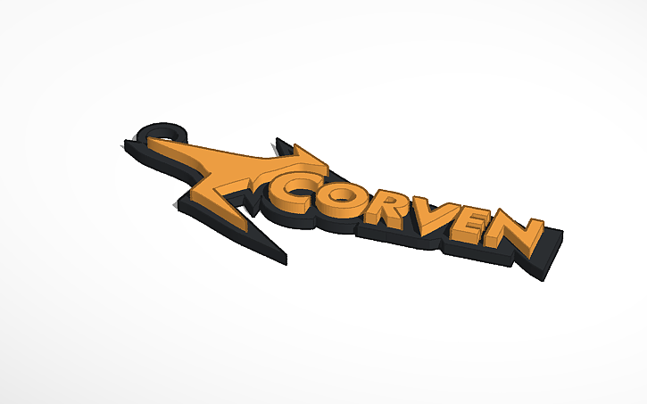 3D design logo corven motos - Tinkercad