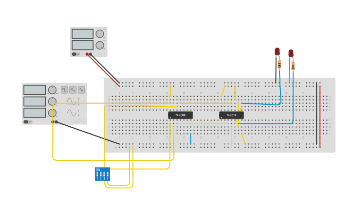 Circuit design SR FLIP FLOP - Tinkercad