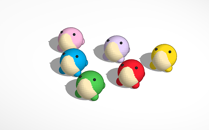 3D design Multi-Colored Frogs - Tinkercad