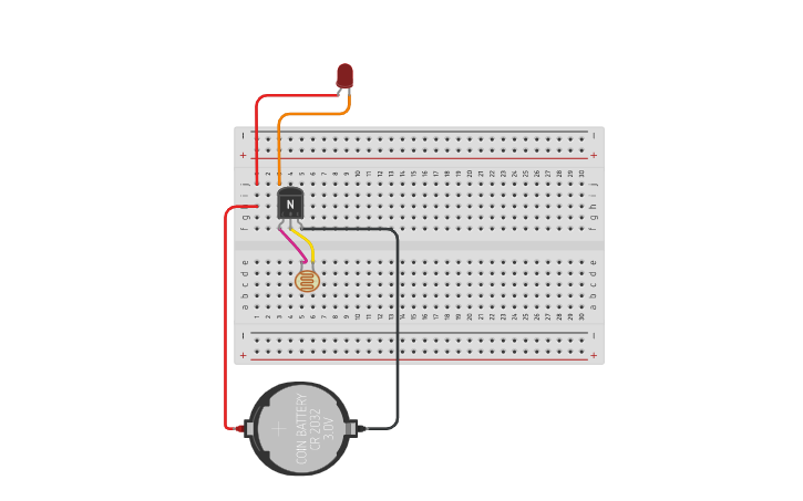 Circuit design 03. Transistor testing | Tinkercad
