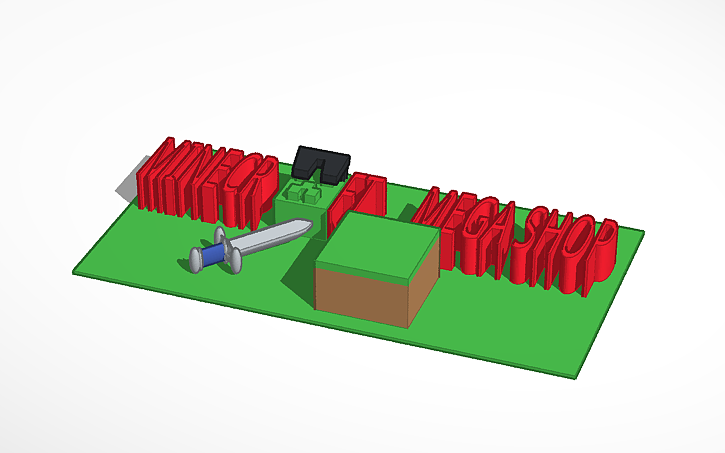 3D design Minecraft Mega Shop Collectible - Tinkercad