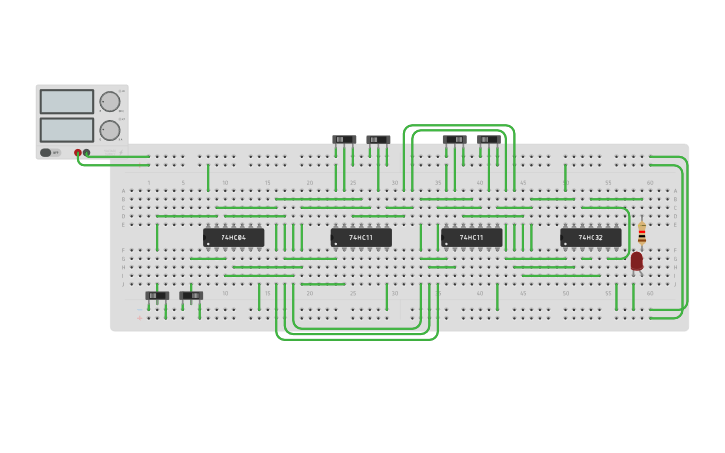 Circuit design 4x1 MUX | Tinkercad