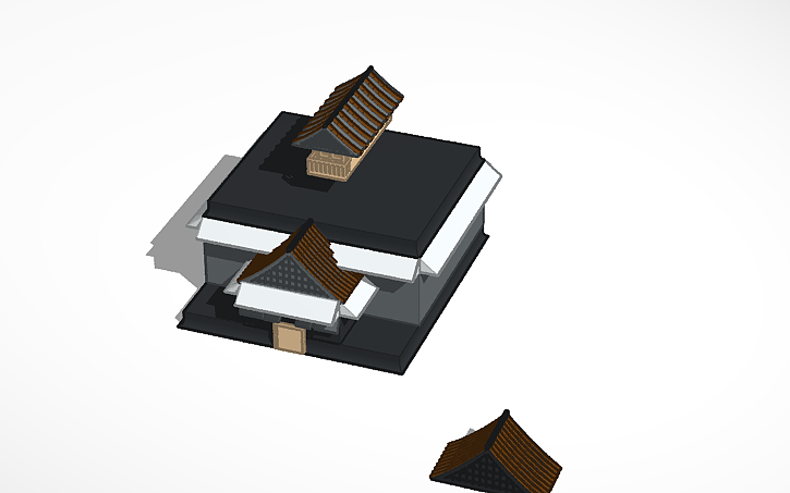 3D design Japanese Castle - Tinkercad