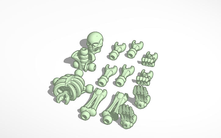 3D design spooky scary skeletons - Tinkercad