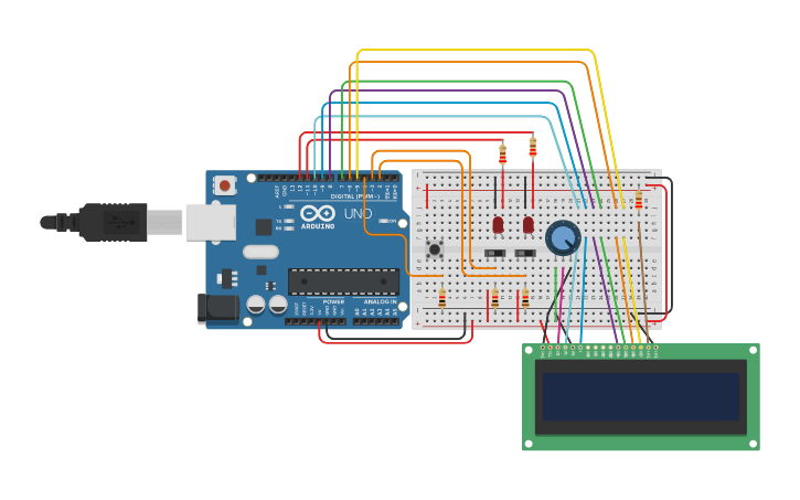 Circuit design Portas Logicas Karina e Bruno | Tinkercad