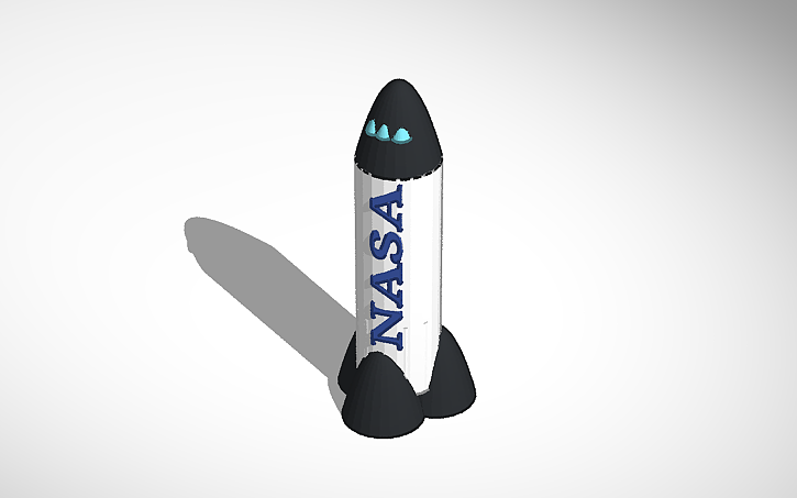 3D design Rocket ship - Tinkercad