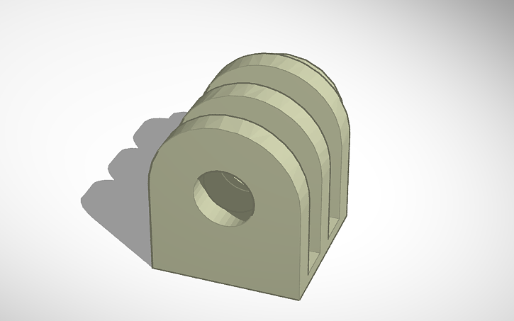 3D design GoPro Mount w/ Nut - Tinkercad