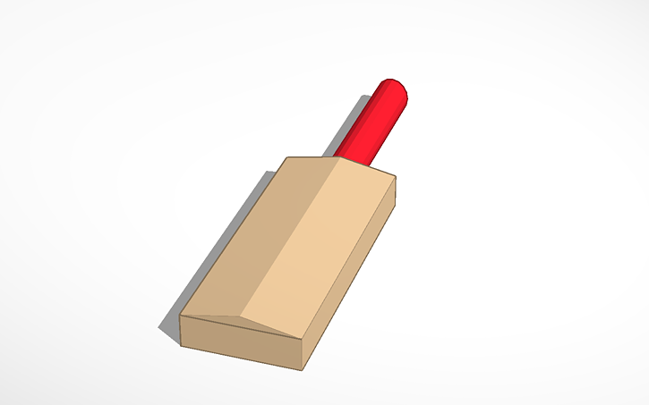 3D design Cricket Bat - Tinkercad