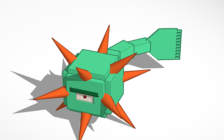 3D design Minecraft Guardian - Tinkercad