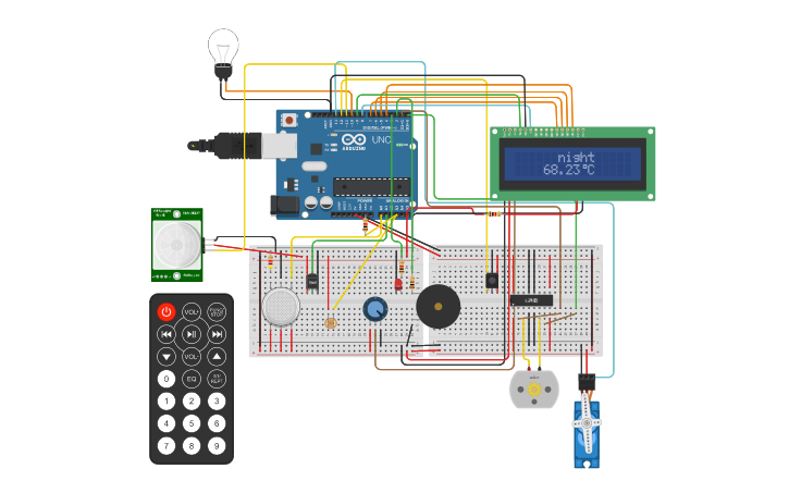 Circuit design Project Smart House - Tinkercad
