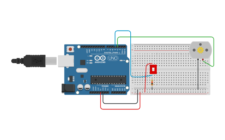 Circuit design Motor DC controlado con DIP Switch DPST - Tinkercad