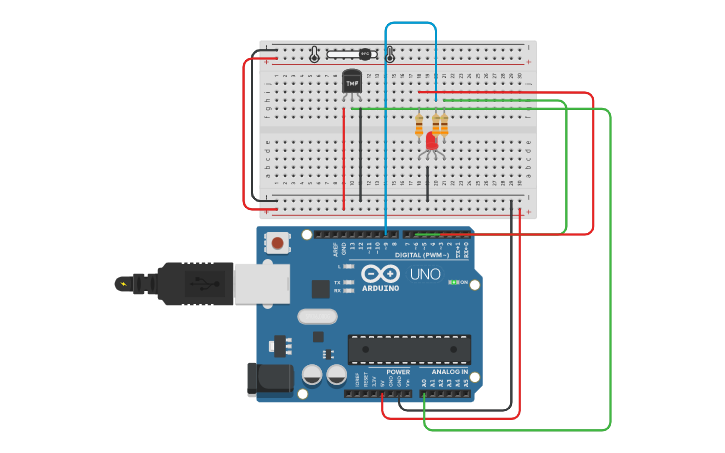 Circuit design RGB_LED | Tinkercad