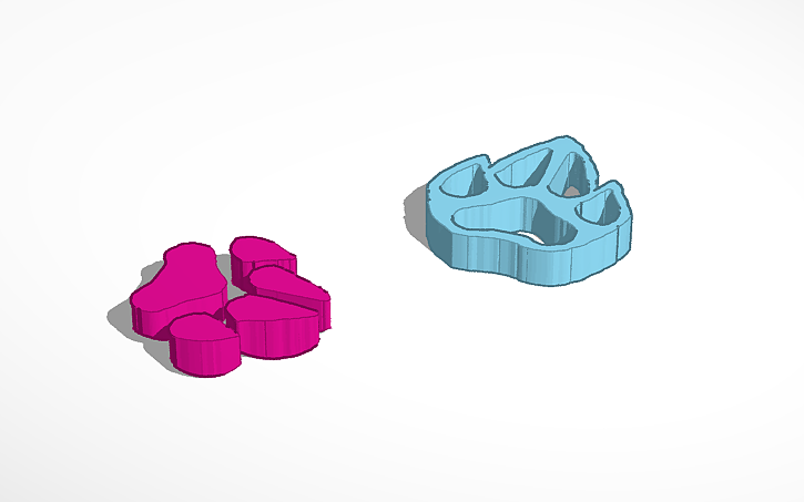 3D design paw - Tinkercad