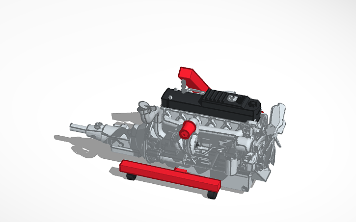 3D design Car Engine - Tinkercad