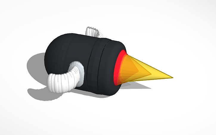 3D design simple bullet bill - Tinkercad