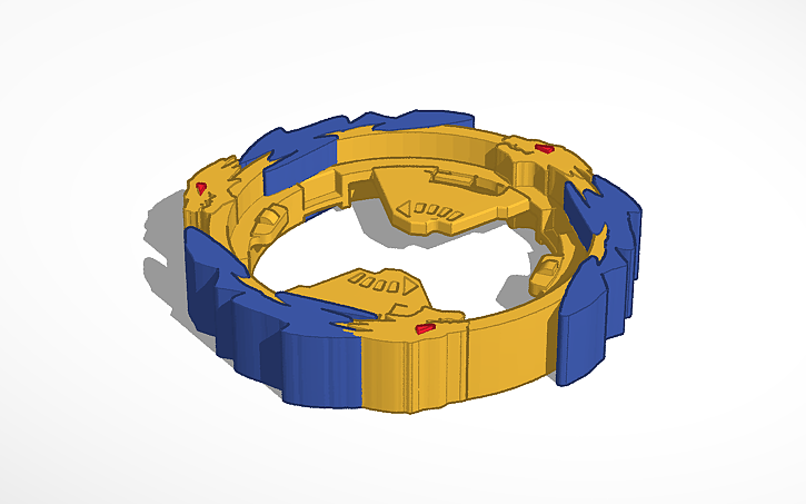 3d Design Beyblade Burst Sparking Mirage Fafnir Ring L Tinkercad