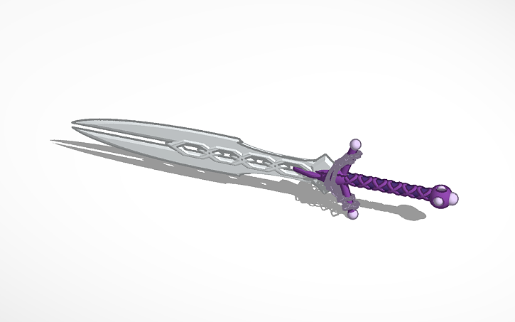 3D design Fantasy Sword - Violet Vengeance | Tinkercad