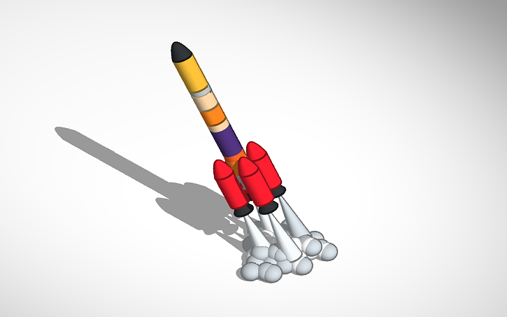 3d Design Rocket Tinkercad
