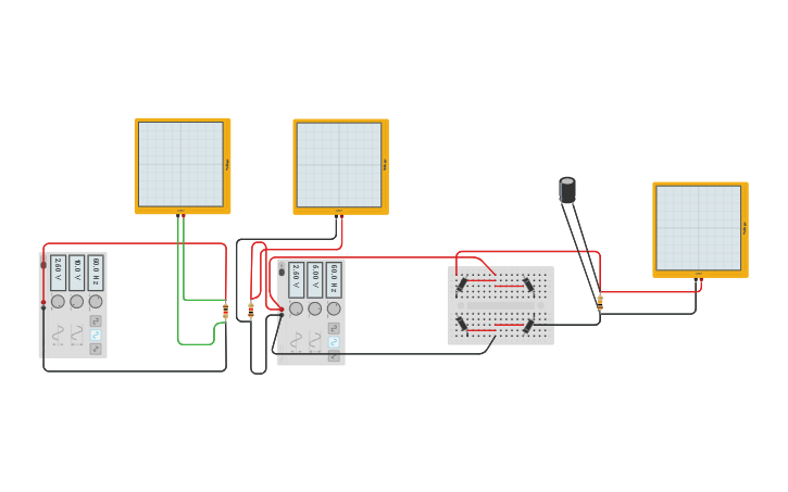 Circuit design Using Oscilloscopes - Tinkercad