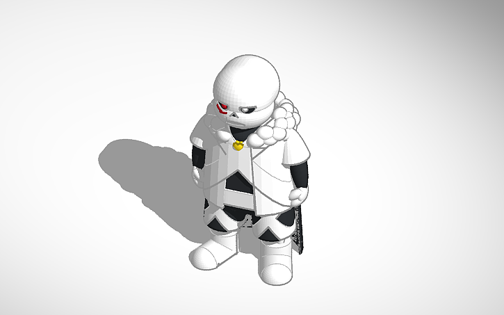 3D design 크로스 샌즈(cross sans) - Tinkercad