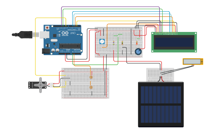 Circuit design Inseguitore solare - Tinkercad