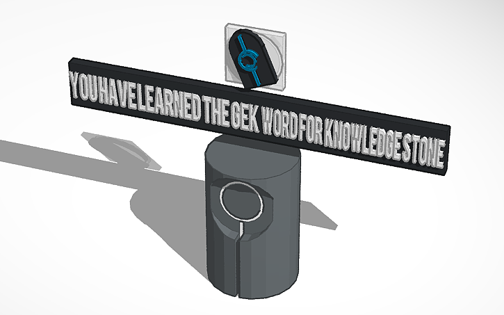 3D design knowledge stone | Tinkercad
