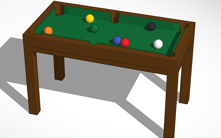 3D design Pool Table - Tinkercad