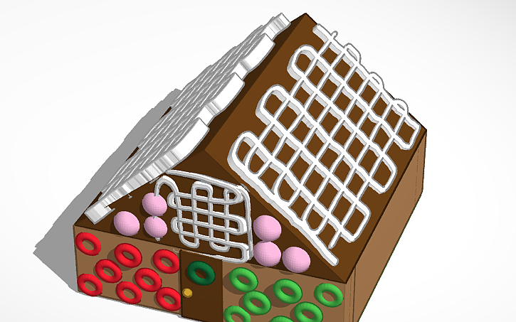 3D design Gingerbread House :) - Tinkercad