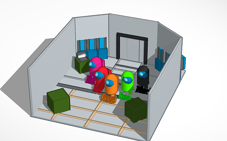 3D design among us lobby | Tinkercad
