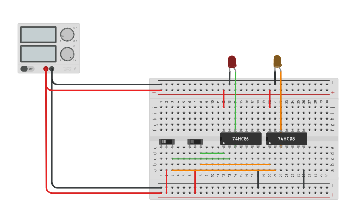 Circuit design Lab 7: Adders | Tinkercad