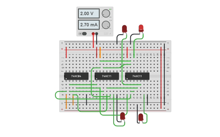 Circuit design DEMUX | Tinkercad