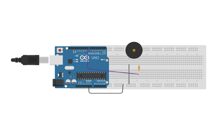 Circuit design Buzzer 2 | Tinkercad