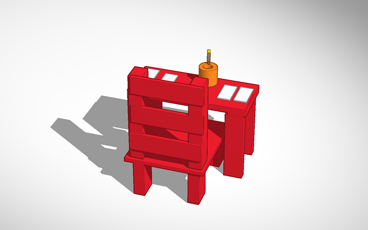 3D design Desk, Chair, Paper,and Pencil | Tinkercad