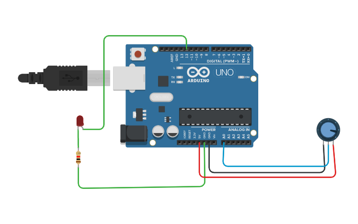 Circuit design CONVERSION ANALOGICA A DIGITAL | Tinkercad