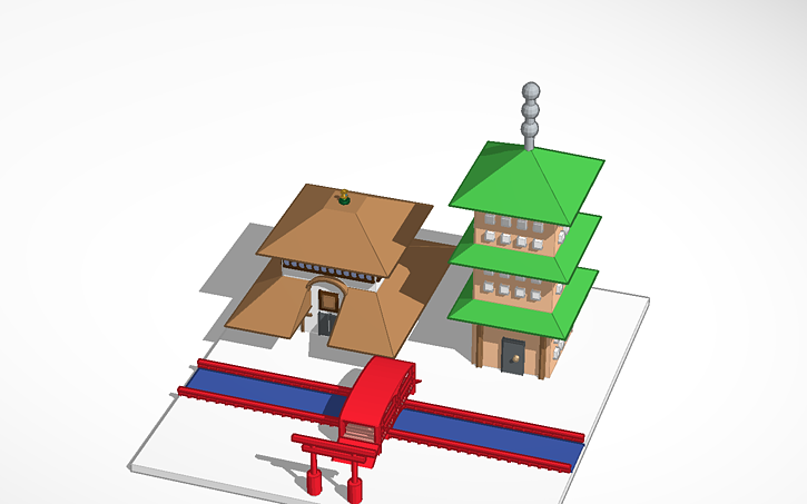 3D design Templo Japones | Tinkercad